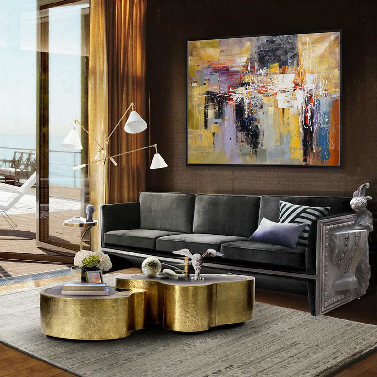 CUADRO ARTÍSTICO MODERNO C-4313 | Deco Bauhaus