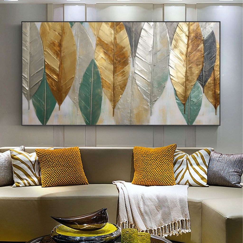 CUADROS ARTÍSTICO HOJAS C-017 | Deco Bauhaus